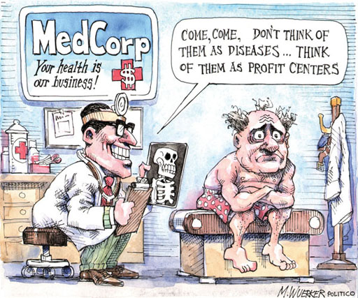 "MedCorp" by Matt Wuerker, Politico - KFF Health News
