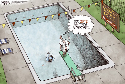 "High Risk Pool" by Nate Beeler, The Washington Examiner - KFF Health News