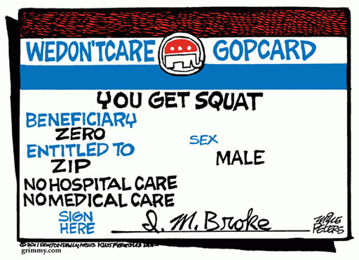"Mediscary Card?" by Mike Peters - KFF Health News